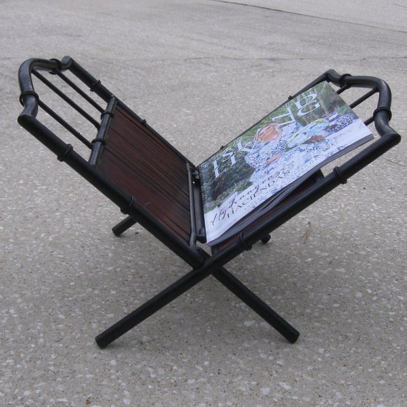 Vintage | Storage & Organization | Vintage Folding Magazine Rack Black ...